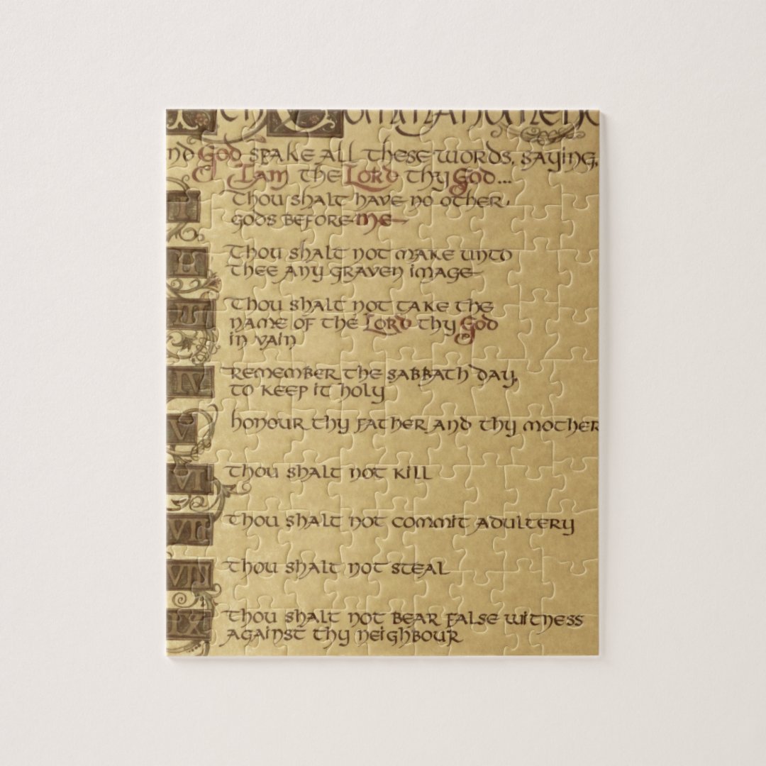 ten commandments jigsaw puzzle | Zazzle