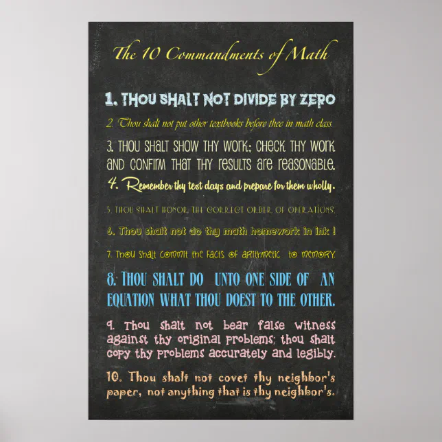 Ten Commandments Poster | Zazzle