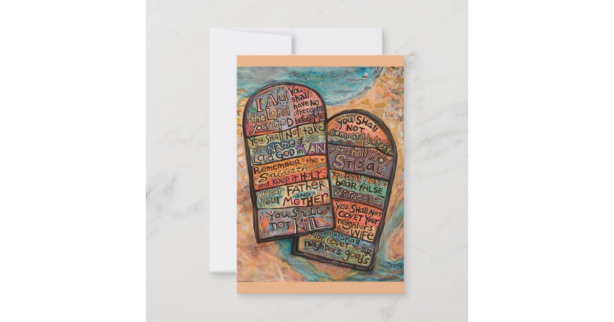 Ten Commandments Prayer Card | Zazzle