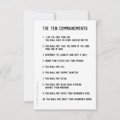 Ten Commandments Prayer Card | Zazzle