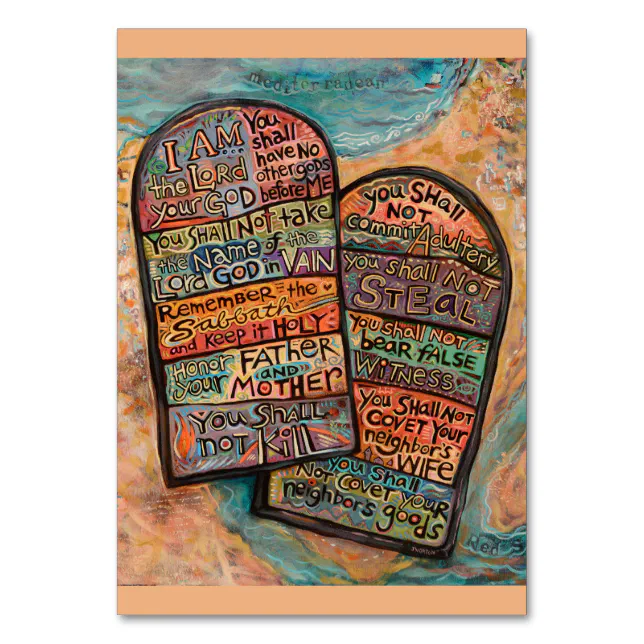 Ten Commandments Prayer Card | Zazzle