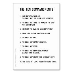 Ten Commandments Prayer Card | Zazzle