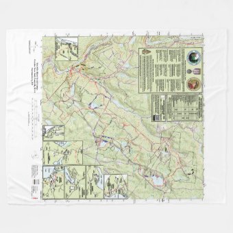 Ten Mile River Scout Camps Trail Map Blanket | Zazzle