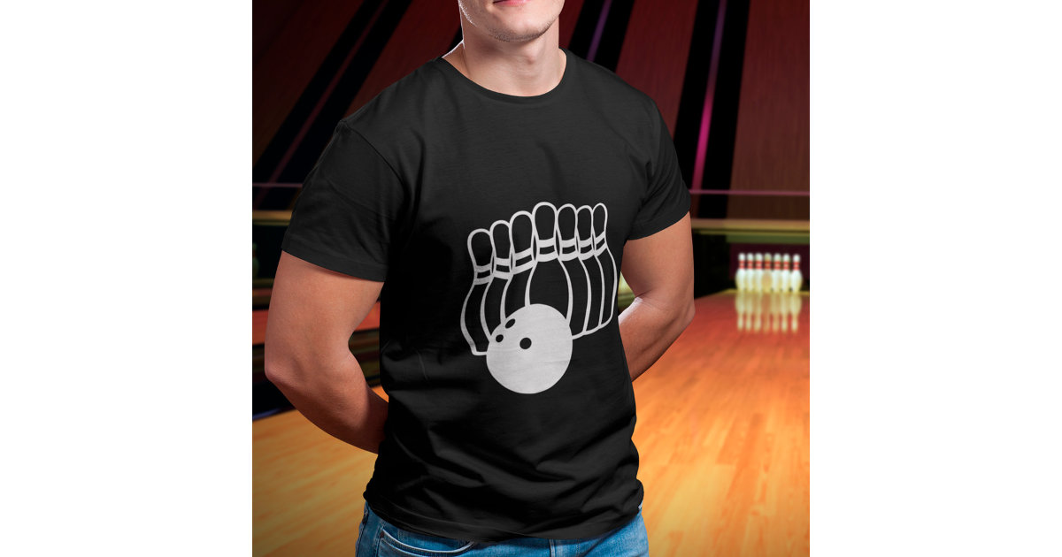 Ten Pin Bowling Team Logo T-Shirt | Zazzle