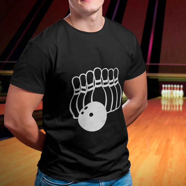 Ten Pin Bowling Team Logo T-Shirt | Zazzle