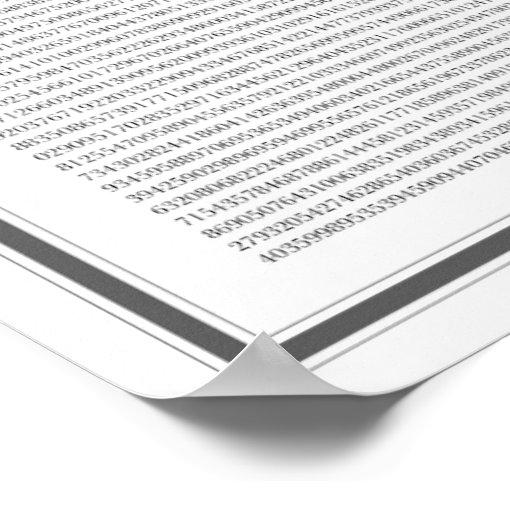 Ten thousand digits of pi poster | Zazzle