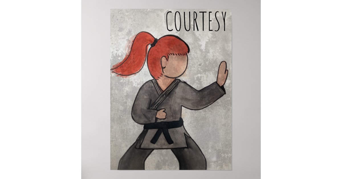 Tenants of Martial Arts - Courtesy Poster | Zazzle