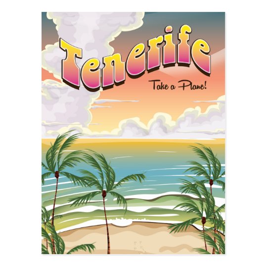 Tenerife beach Holiday poster Postcard | Zazzle.com