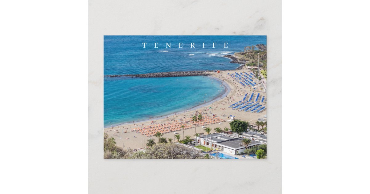 Tenerife Las Vistas beach view postcard | Zazzle