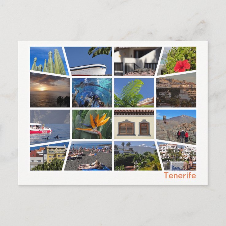 Tenerife multi-image postcard | Zazzle