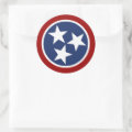 Tennessee Flag Emblem Classic Round Sticker | Zazzle