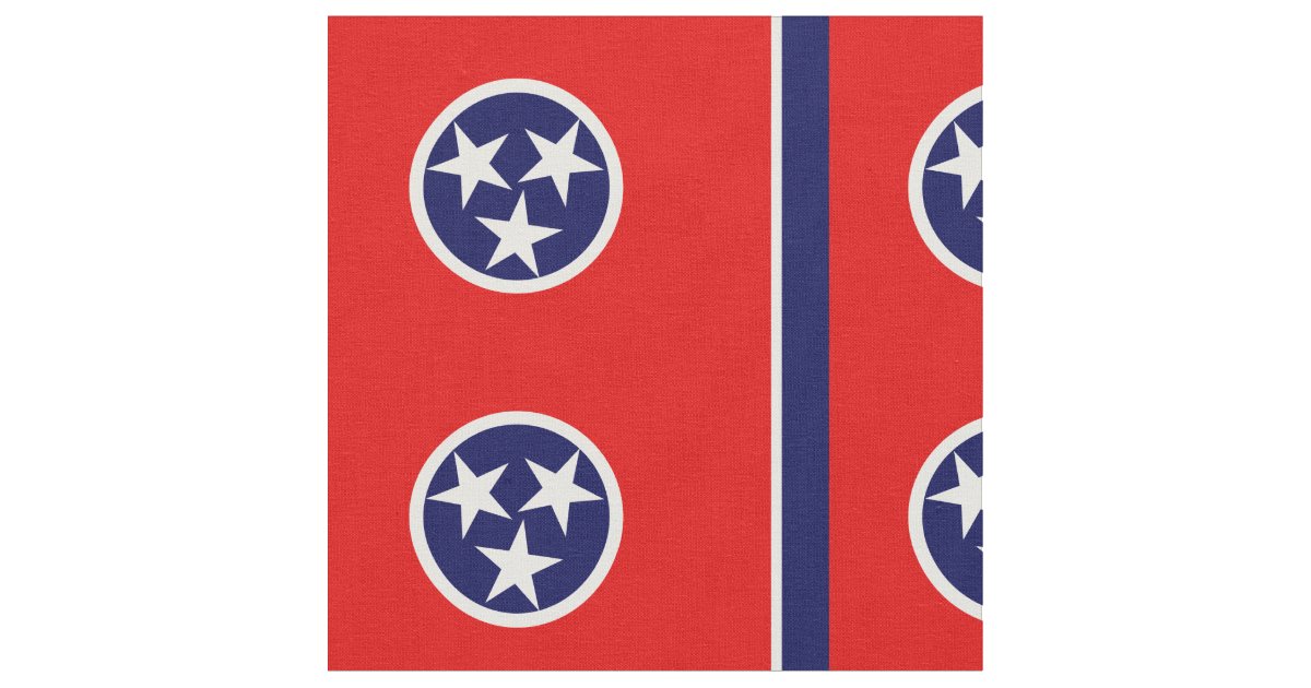 TENNESSEE Flag Fabric | Zazzle