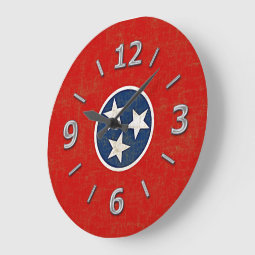 TENNESSEE FLAG LARGE CLOCK | Zazzle