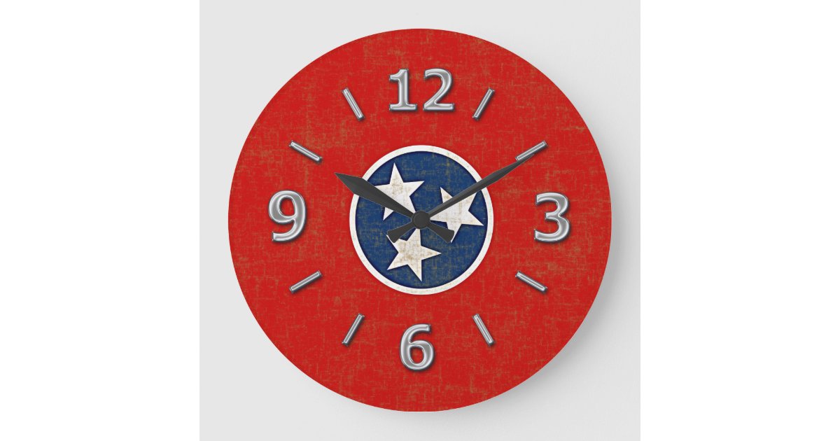 TENNESSEE FLAG LARGE CLOCK | Zazzle