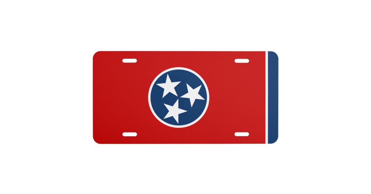 Tennessee flag license plate | Zazzle