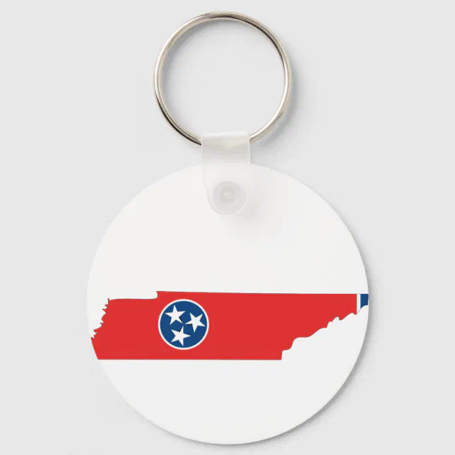 Tennessee Flag Map Keychain | Zazzle