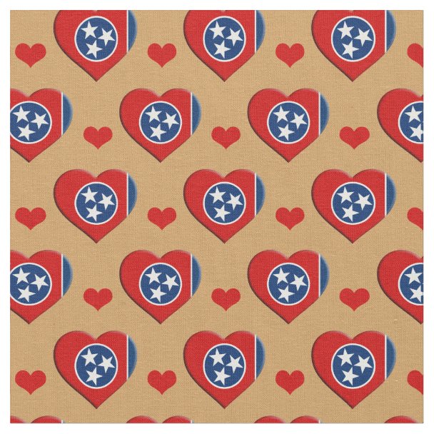 TENNESSEE Flag Fabric | Zazzle