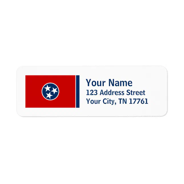 Tennessee Flag Return Address Labels | Zazzle