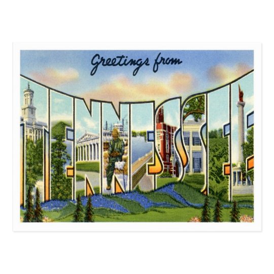 Tennessee Greetings From US States Postcard | Zazzle.com