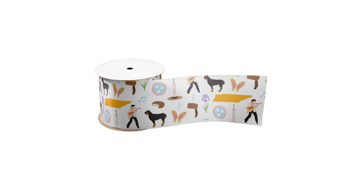 Tennessee Icons Satin Ribbon | Zazzle