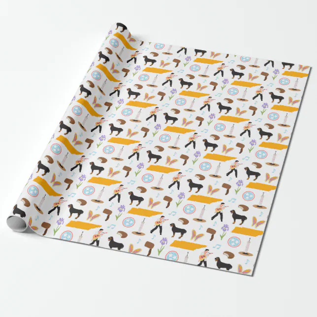 Tennessee Icons Wrapping Paper | Zazzle