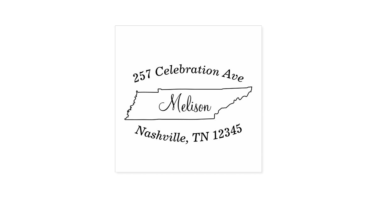 Tennessee Return Address Stamp Self-Inking | Zazzle