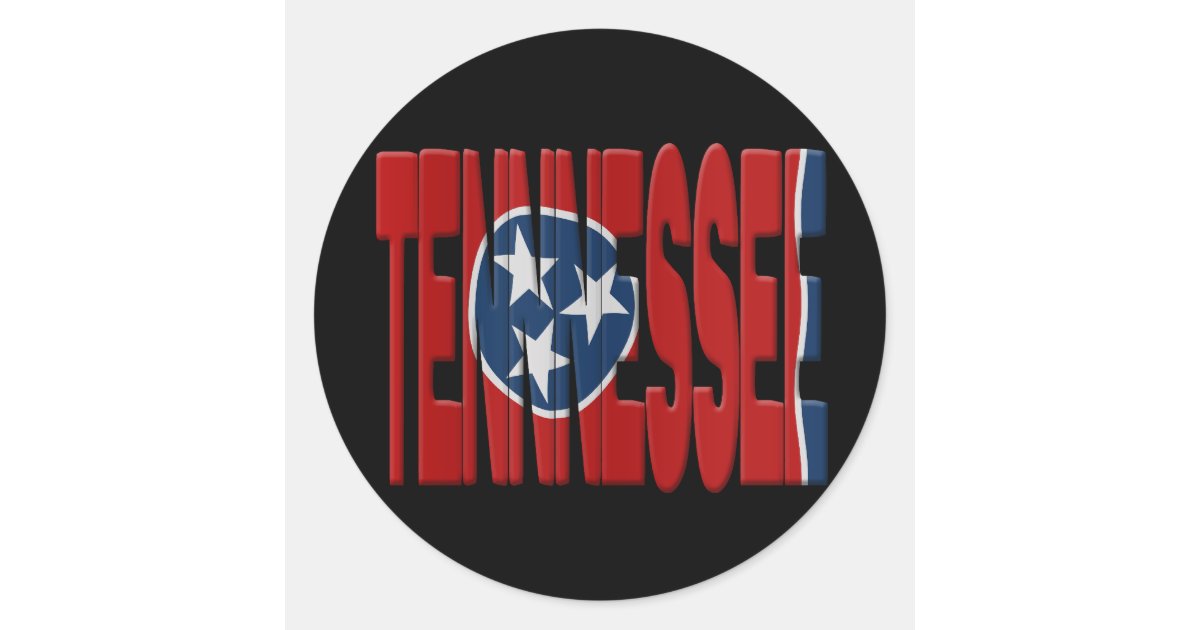 Tennessee State flag Classic Round Sticker | Zazzle