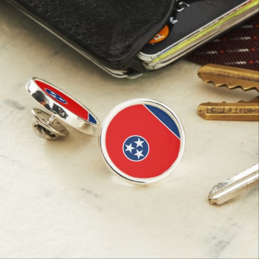 Tennessee State Flag Design Decor Lapel Pin | Zazzle
