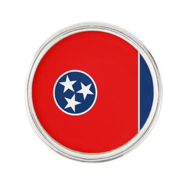 Tennessee State Flag Design Decor Lapel Pin | Zazzle