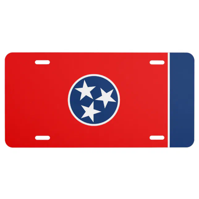 Tennessee State Flag Design Decor License Plate | Zazzle
