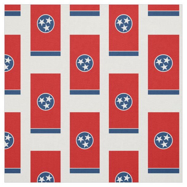 TENNESSEE Flag Fabric | Zazzle