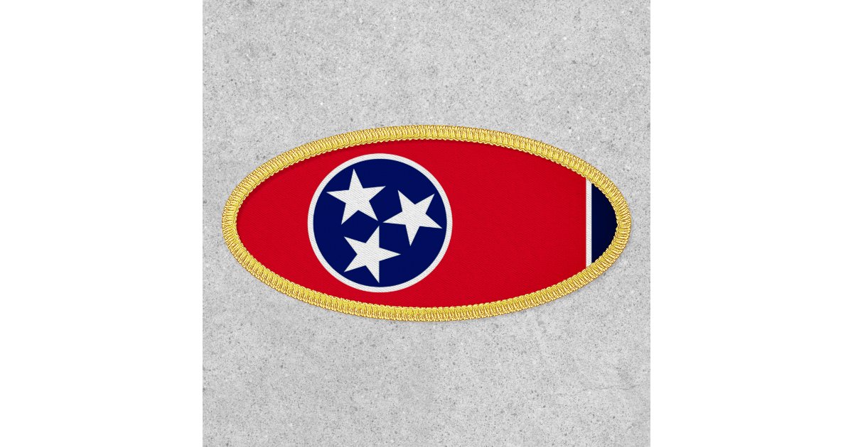 Tennessee state flag patch | Zazzle