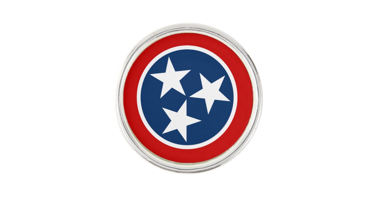 Tennessee State Flag Pin | Zazzle