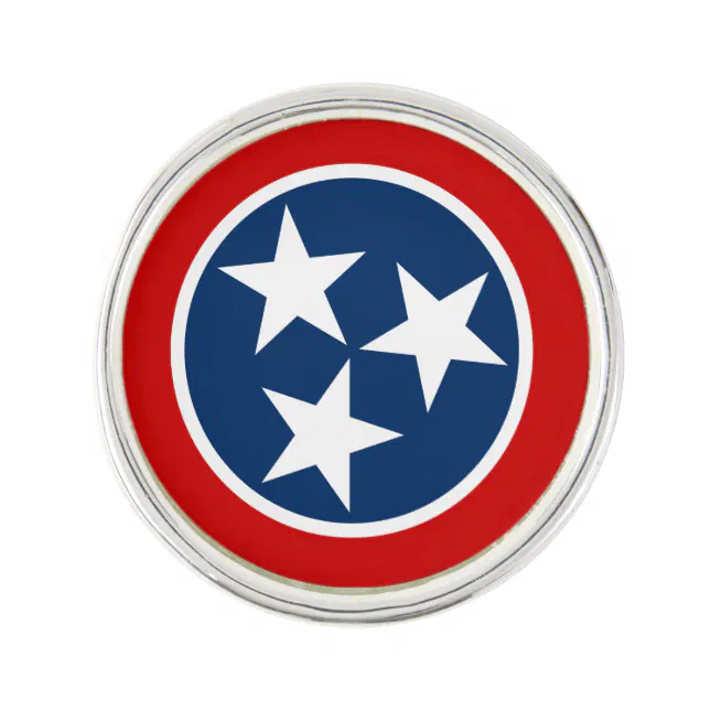 Tennessee State Flag Pin | Zazzle