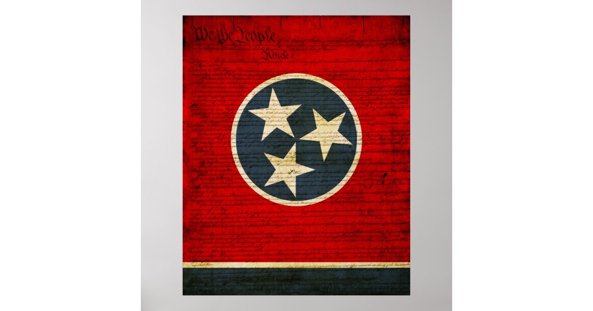 Tennessee State Flag Poster | Zazzle
