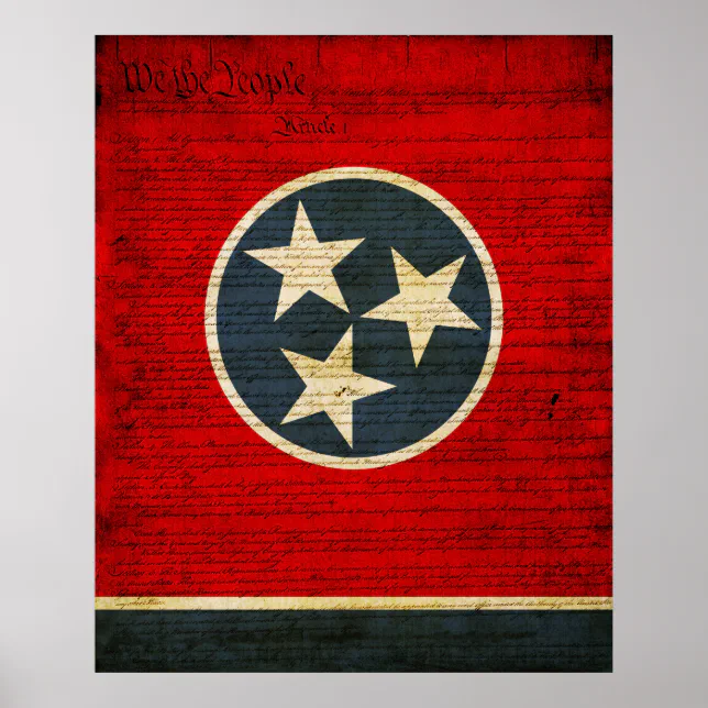 Tennessee State Flag Poster | Zazzle