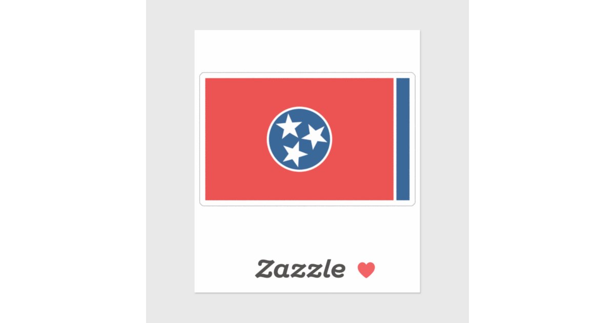 Tennessee State Flag Sticker | Zazzle