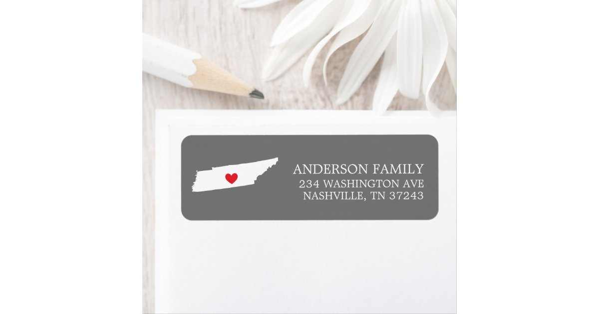 TENNESSEE State | Moving Return Address Label | Zazzle