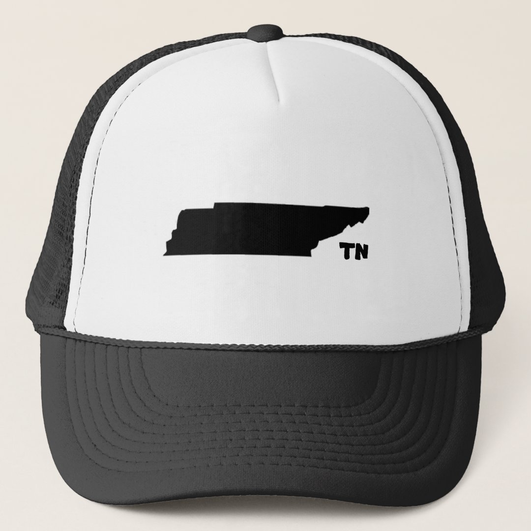 Tennessee State Shape Trucker Hat with TN Logo | Zazzle