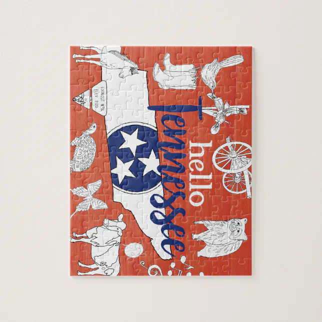 Tennessee State Symbols Volunteer State Images Jigsaw Puzzle | Zazzle