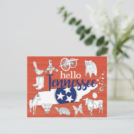 Tennessee State Symbols Volunteer State Images Postcard | Zazzle