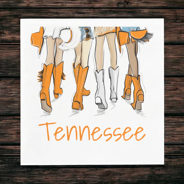 Tennessee Tailgate Girls Cocktail Game Day Napkins | Zazzle