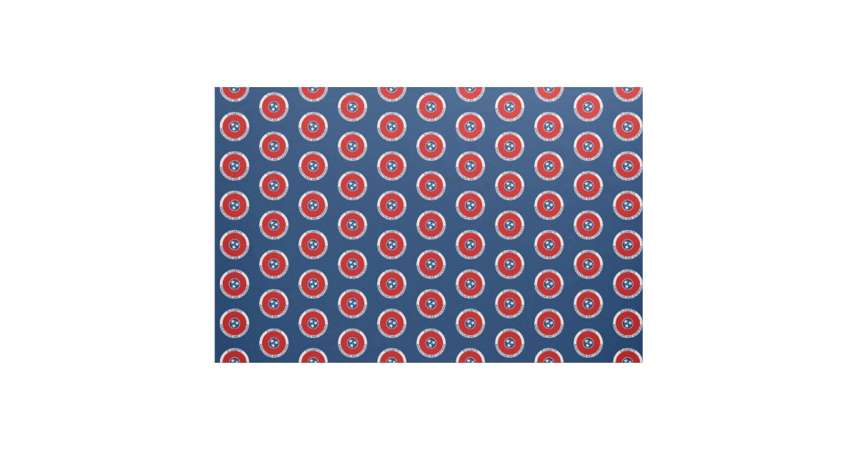 Tennessee The Volunteer State Personalized Flag Fabric | Zazzle