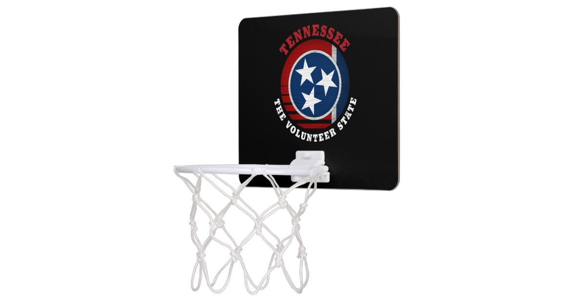 TENNESSEE VOLUNTEER STATE FLAG MINI BASKETBALL HOOP | Zazzle