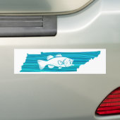 Tennessee Wave Fishing Bumper Sticker | Zazzle
