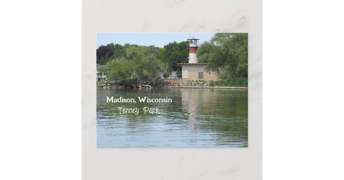 Tenney Park, Madison Wisconsin Lighthouse Postcard | Zazzle