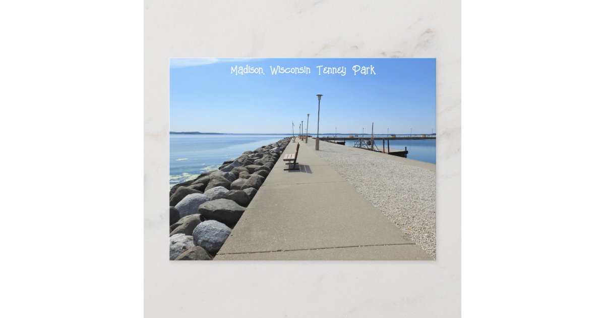 Tenney Park walkway in Madison, Wisconsin Postcard | Zazzle