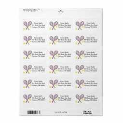 Tennis Address Labels | Zazzle