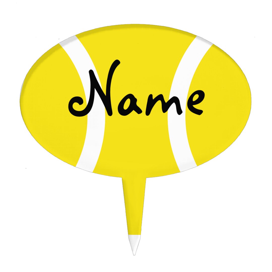 Tennis ball cake topper for Birthday celebrations | Zazzle