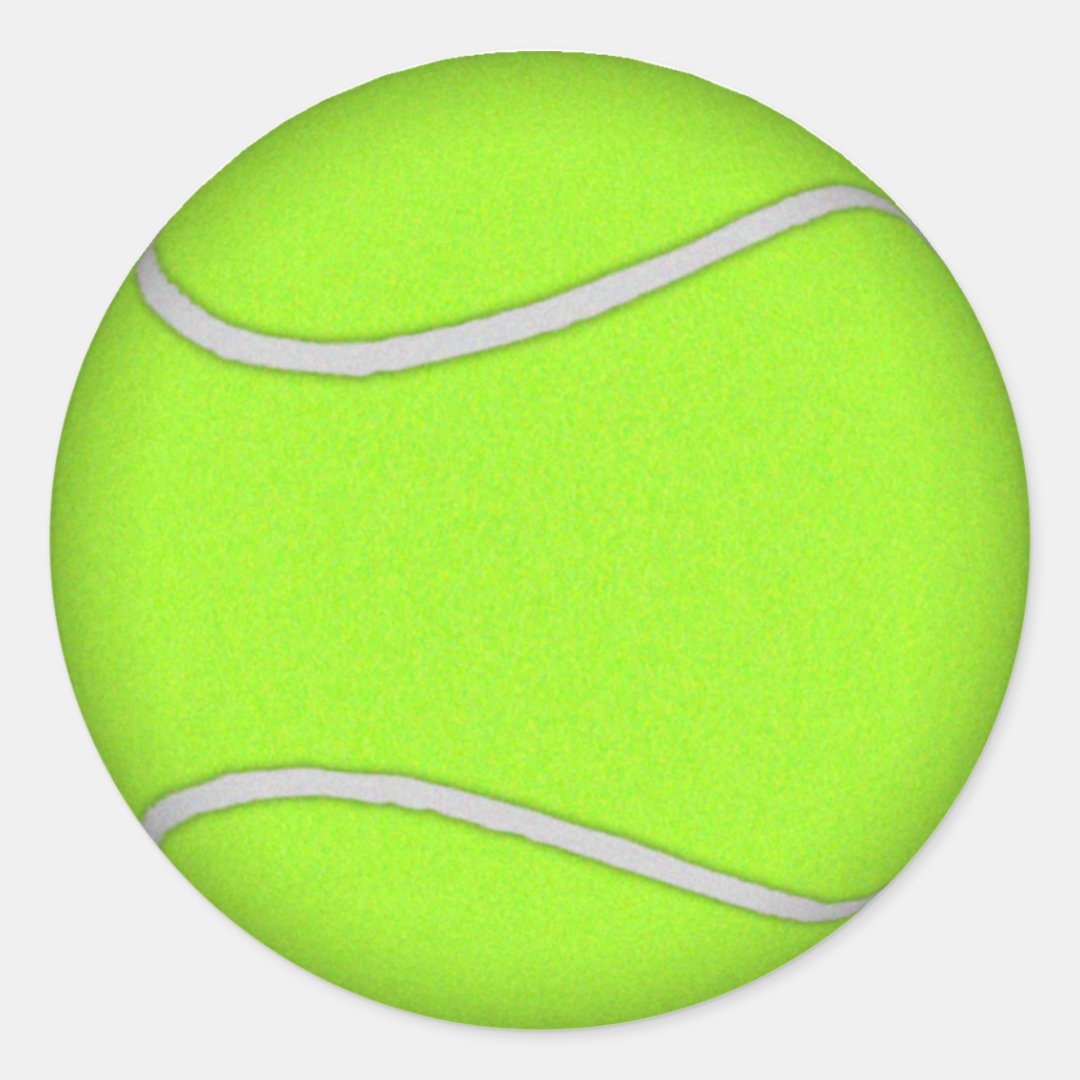 Tennis Ball: Classic Round Sticker | Zazzle